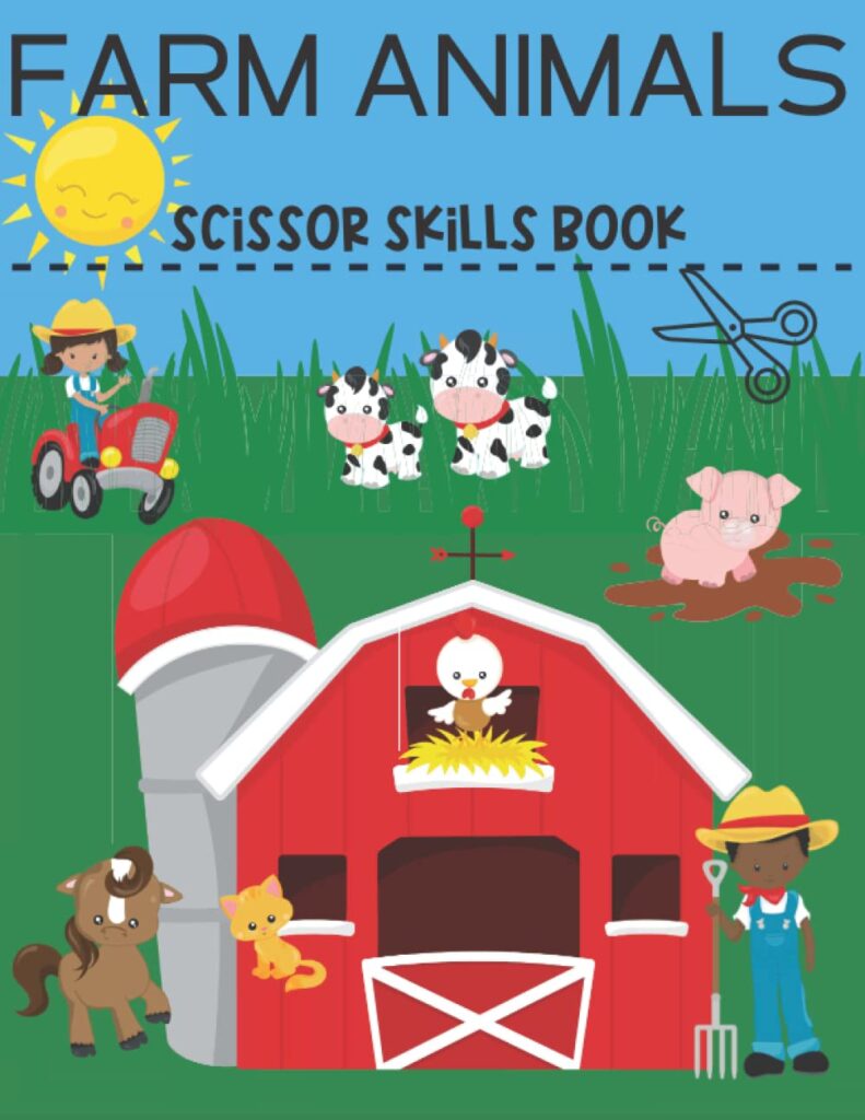 Farm Animals Scissor Skills Book | Living Tree Montessori